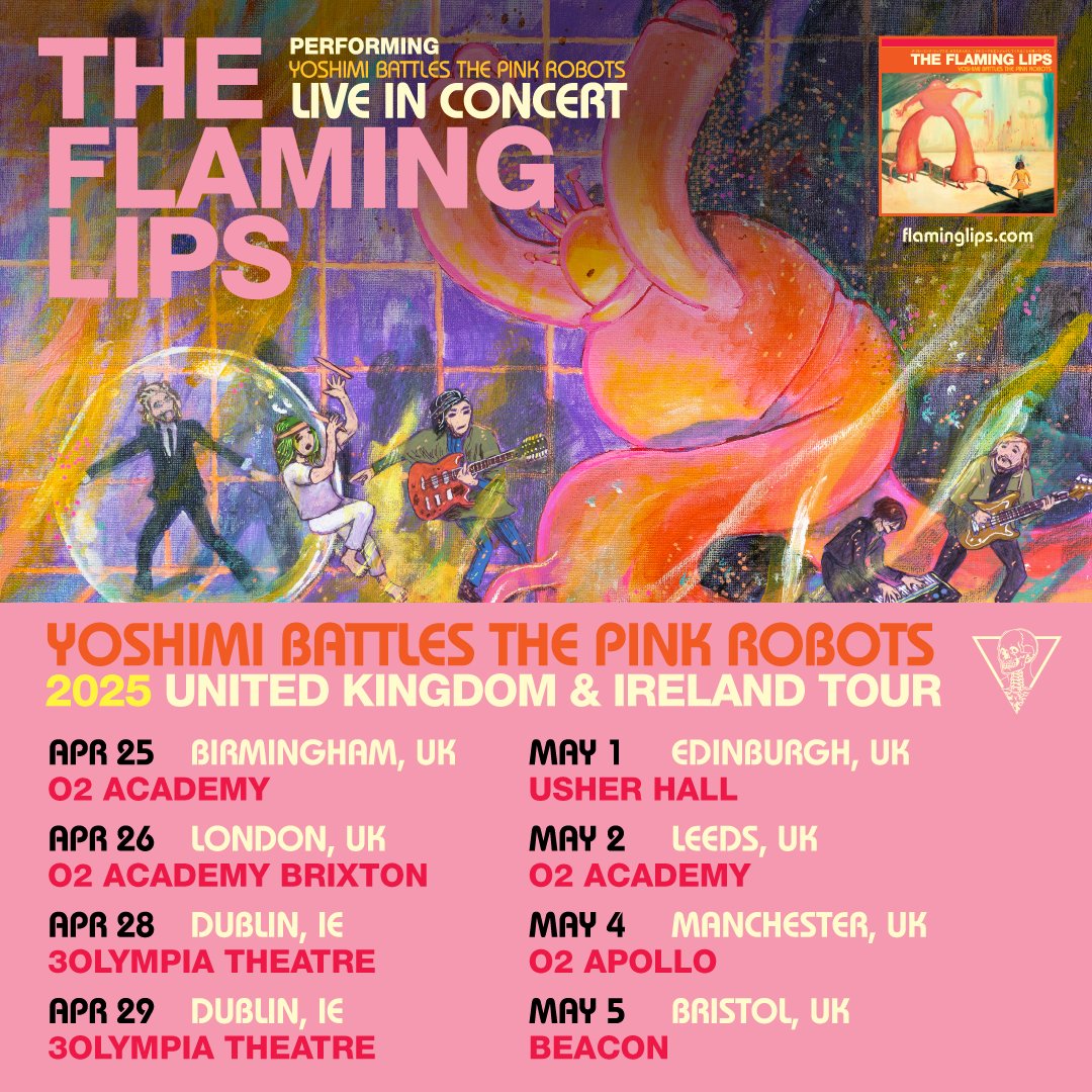 The Flaming Lips Announce 'Yoshimi Battles The Pink Robots' 20th Anniversary UK & Ireland Tour ...